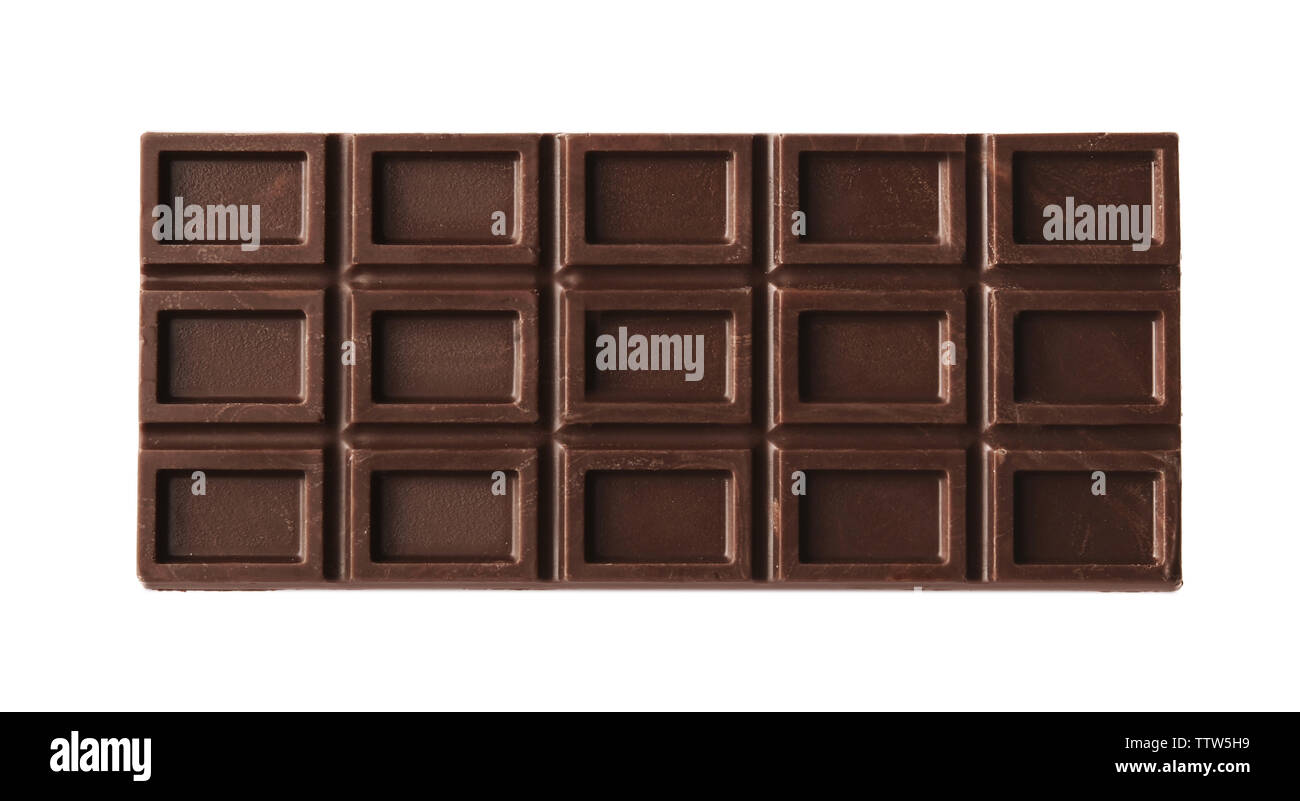 Chocolate bar, isolated on white Stock Photo - Alamy