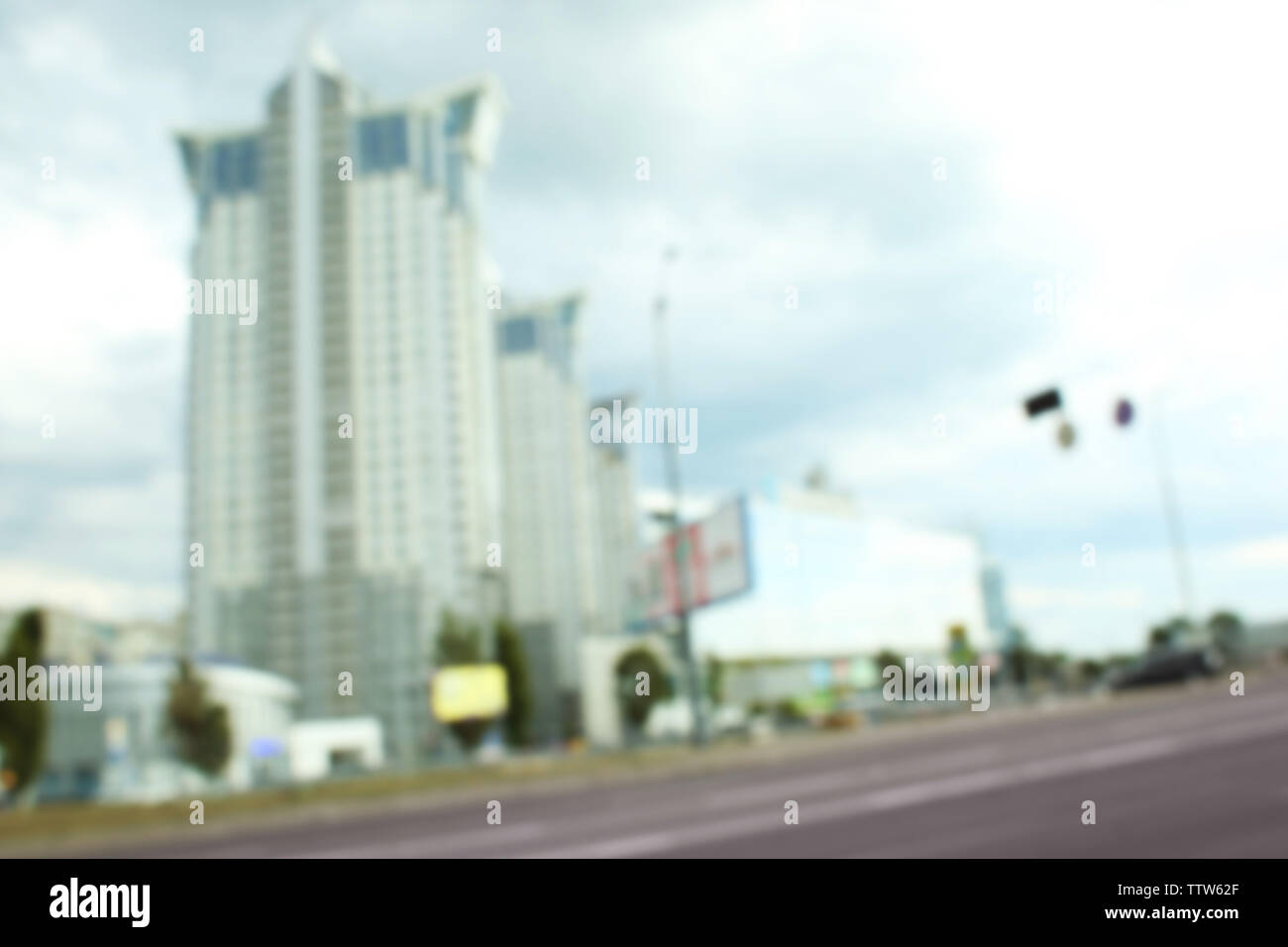 Blurred view of modern building Stock Photo - Alamy