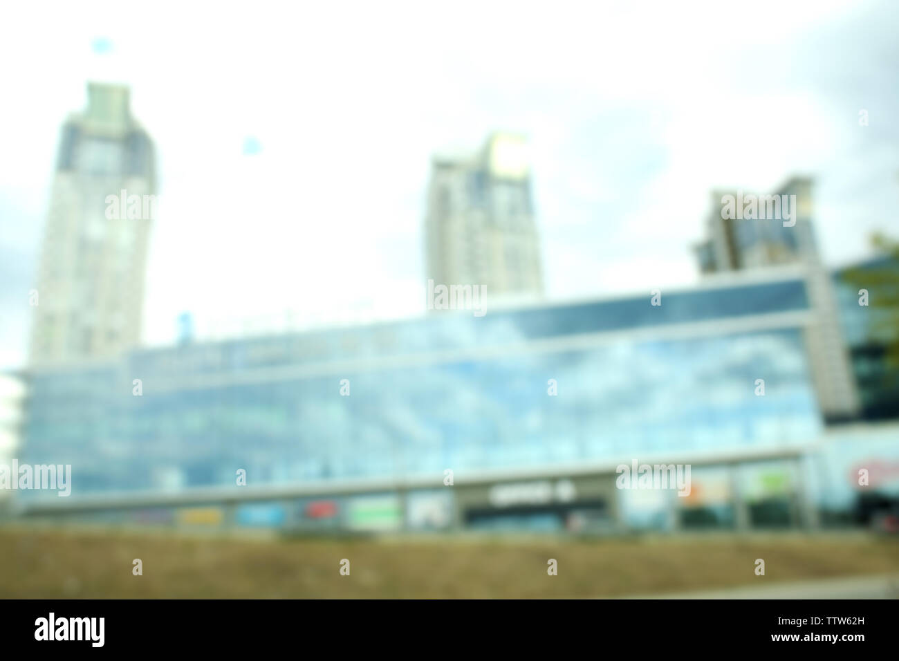 Blurred view of modern building Stock Photo - Alamy