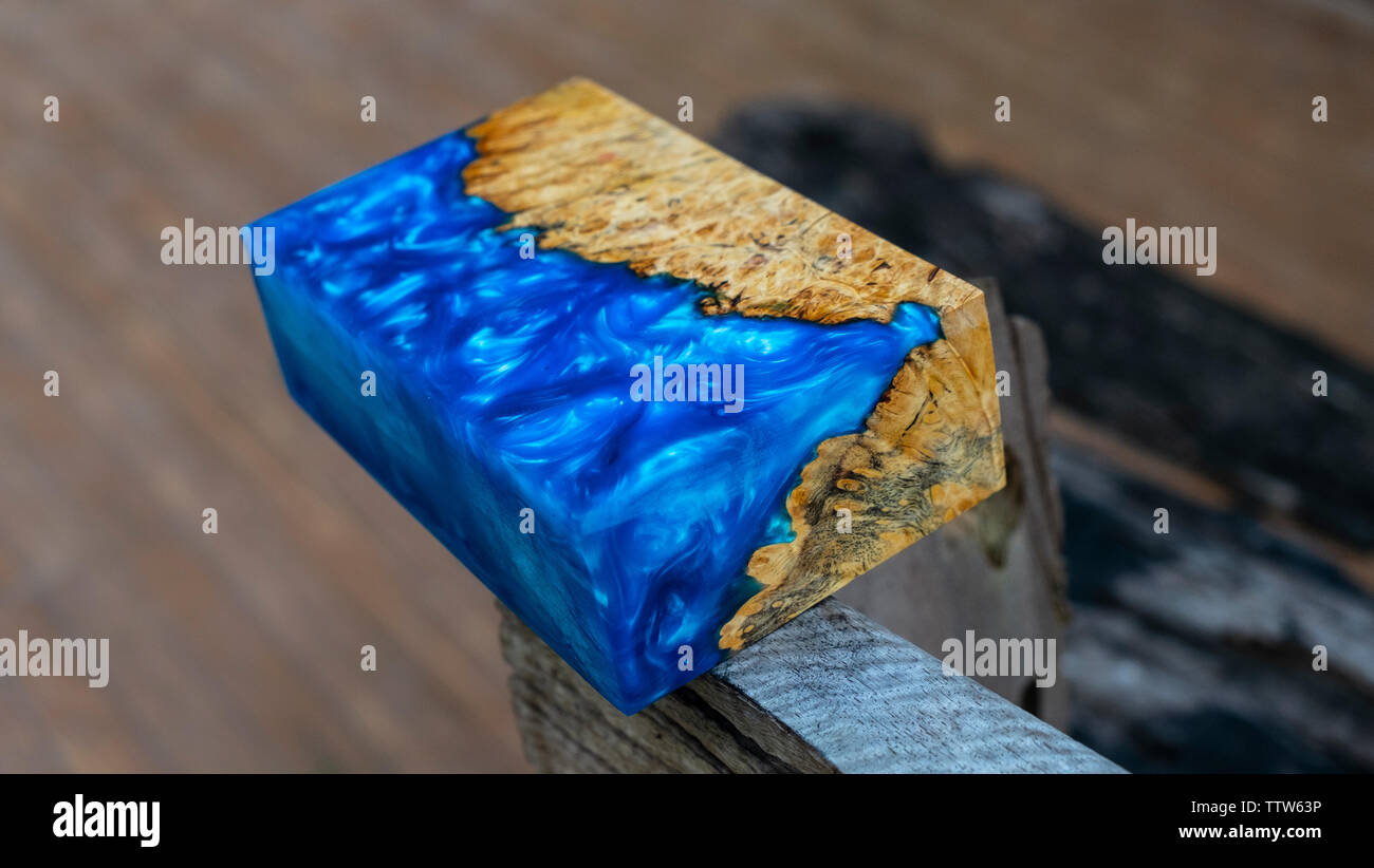 Casting resin burl wood Stock Photo - Alamy