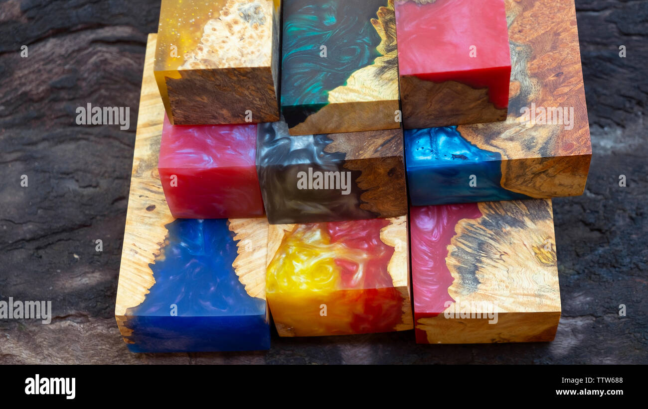 Casting resin burl wood Stock Photo - Alamy