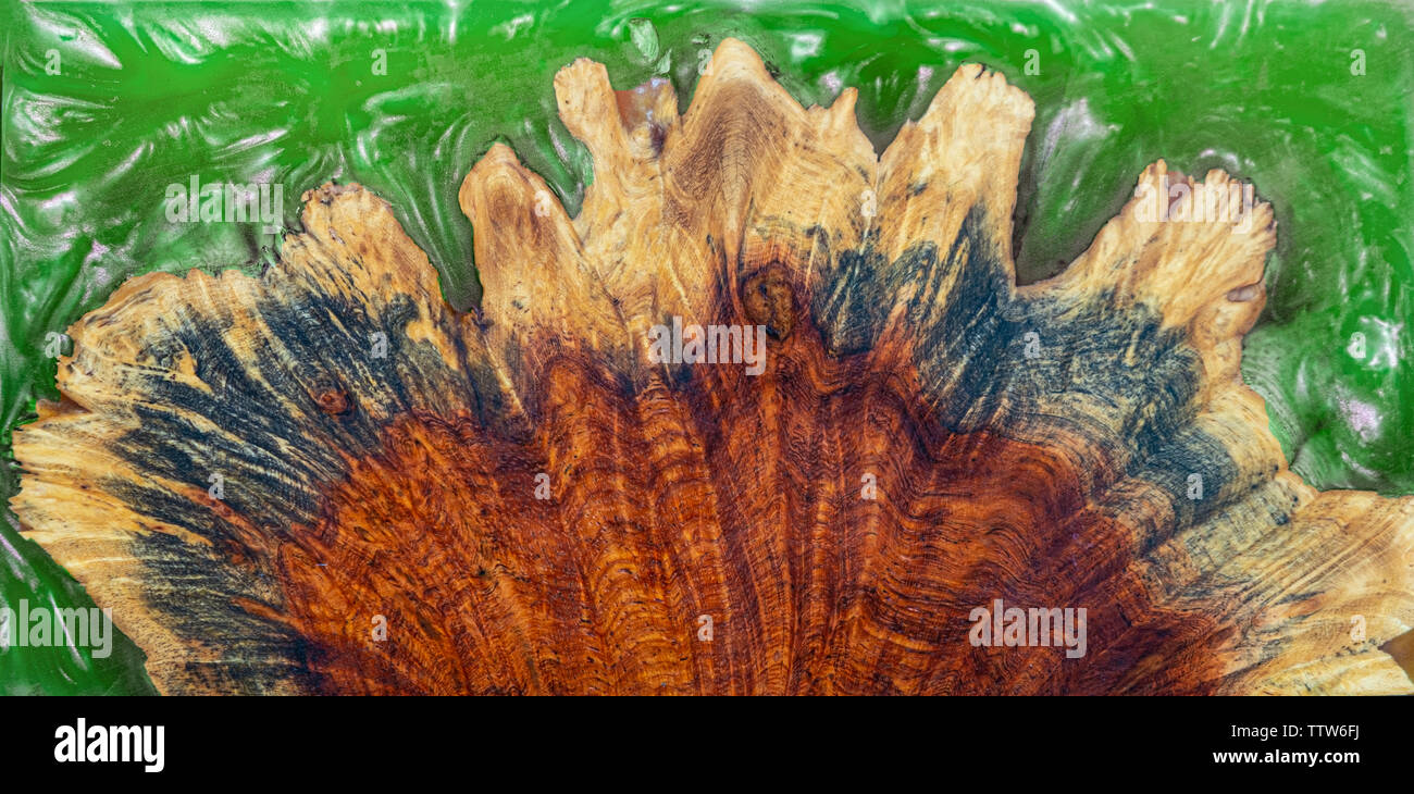 Casting resin burl wood Stock Photo - Alamy