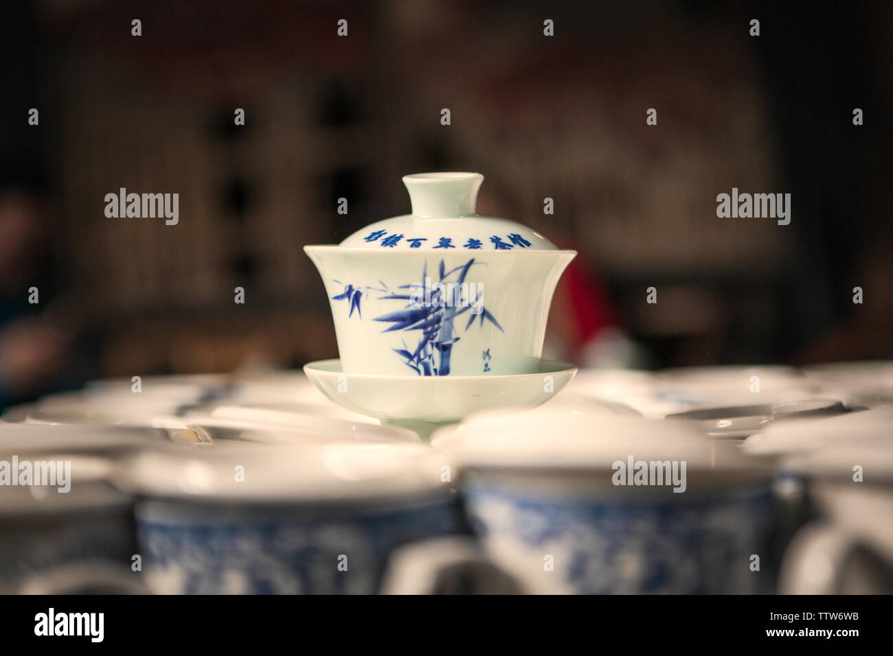 Old tea shop in Peng Town Stock Photo - Alamy