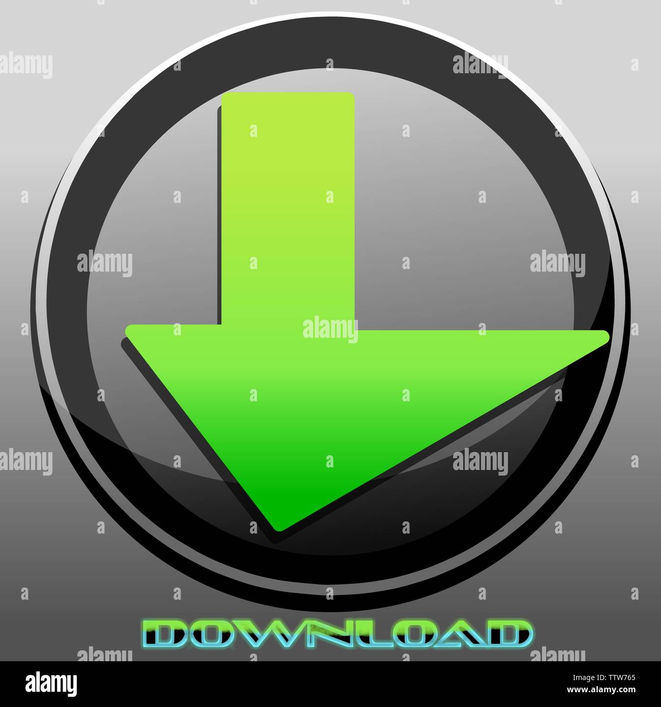 Black Circle Logo With Green Arrow