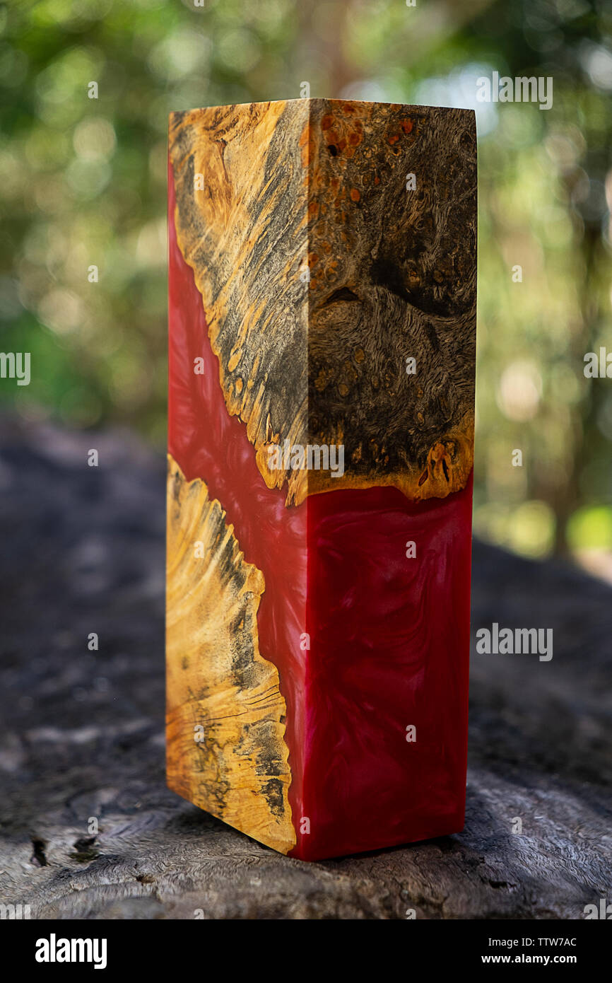 Casting resin burl wood Stock Photo - Alamy