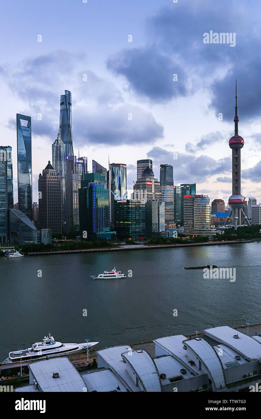 Shanghai city scenery shanghai night scene Stock Photo - Alamy