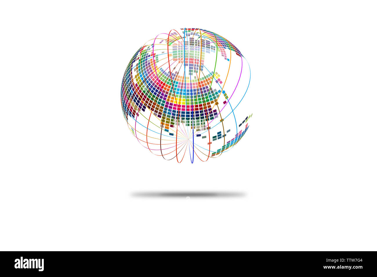 Science and technology background diagram of color mosaic Stock Photo ...