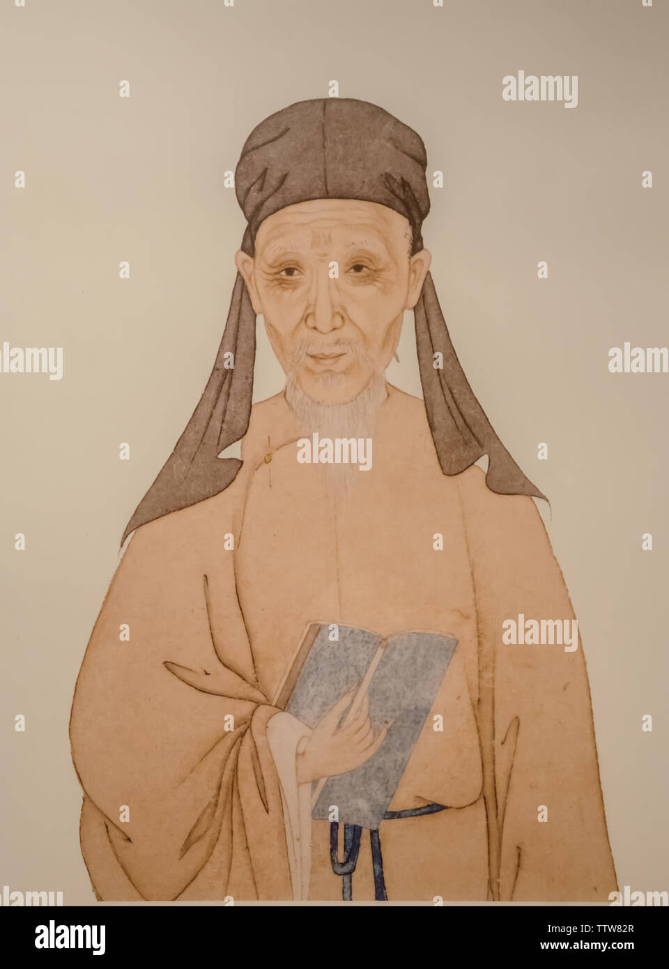 National Museum: Portrait of Huang Zongxi Stock Photo - Alamy