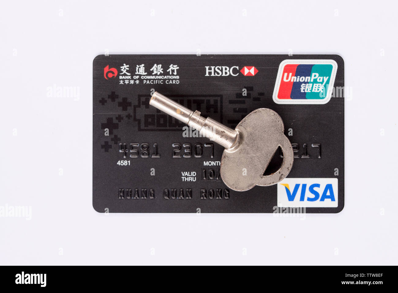Credit cards and keys, bank cards and keys Stock Photo - Alamy