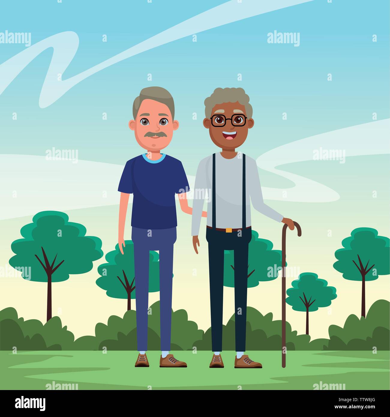 elderly people avatar cartoon character Stock Vector Image & Art - Alamy