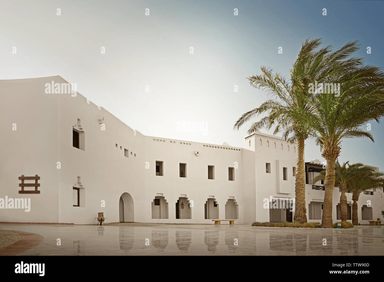 Exterior of beautiful hotel in luxury resort Stock Photo - Alamy