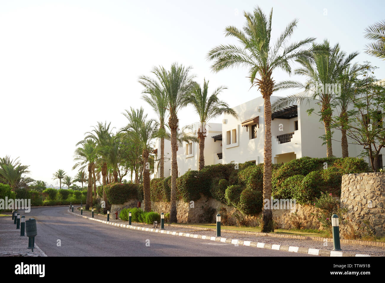 Road near a luxury hotel in the resort Stock Photo - Alamy