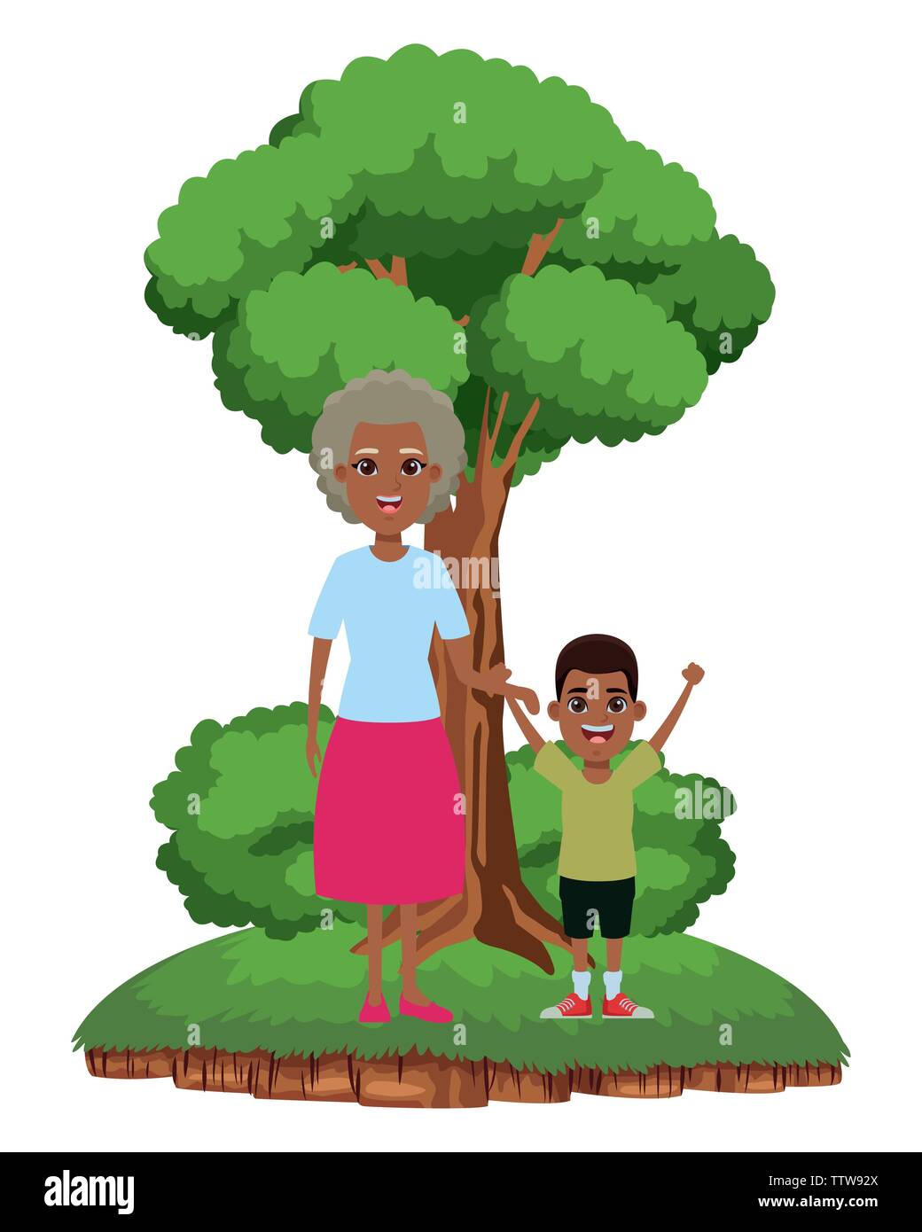 family avatar cartoon character portrait Stock Vector Image & Art - Alamy