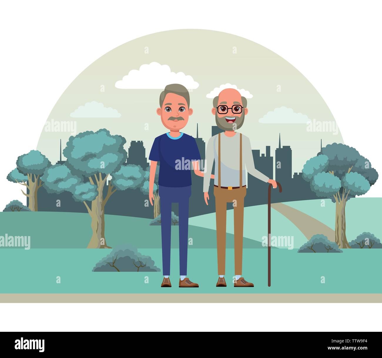 elderly people avatar cartoon character Stock Vector Image & Art - Alamy