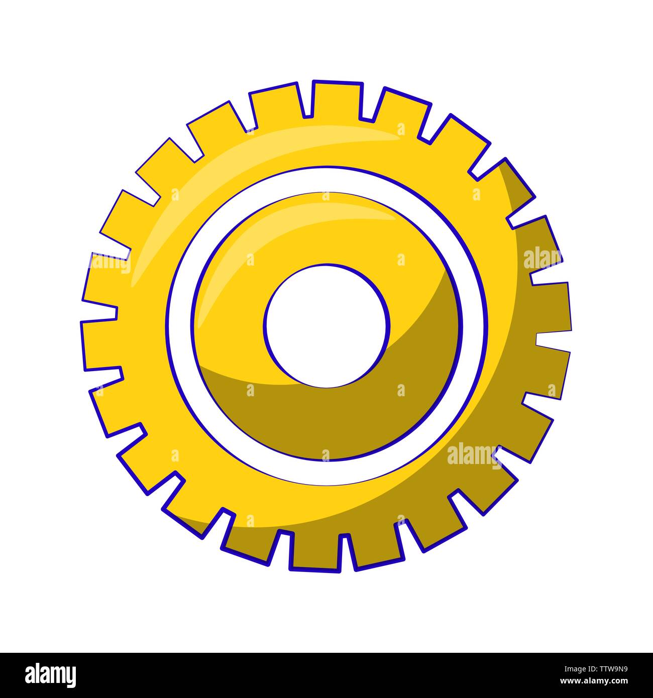 Gear machinery piece symbol isolated Stock Vector Image & Art - Alamy