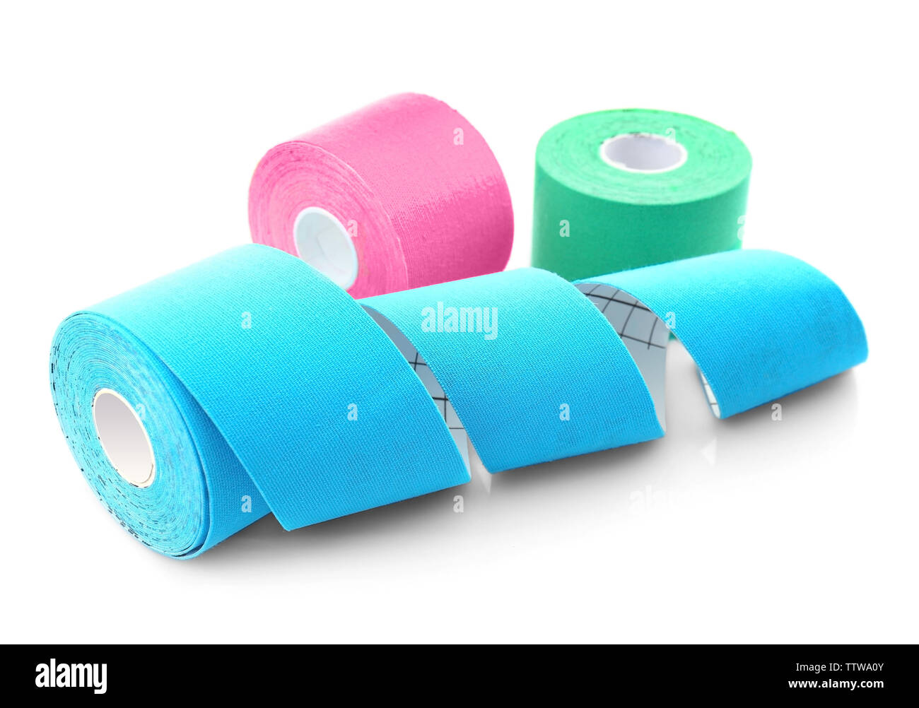 Medical bandage rolls isolated on white Stock Photo - Alamy
