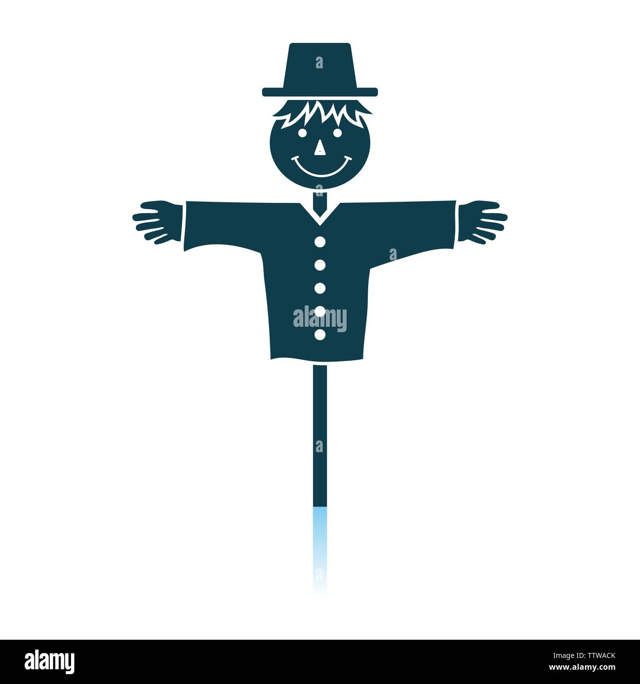 Scarecrow Icon. Shadow Reflection Design. Vector Illustration Stock ...