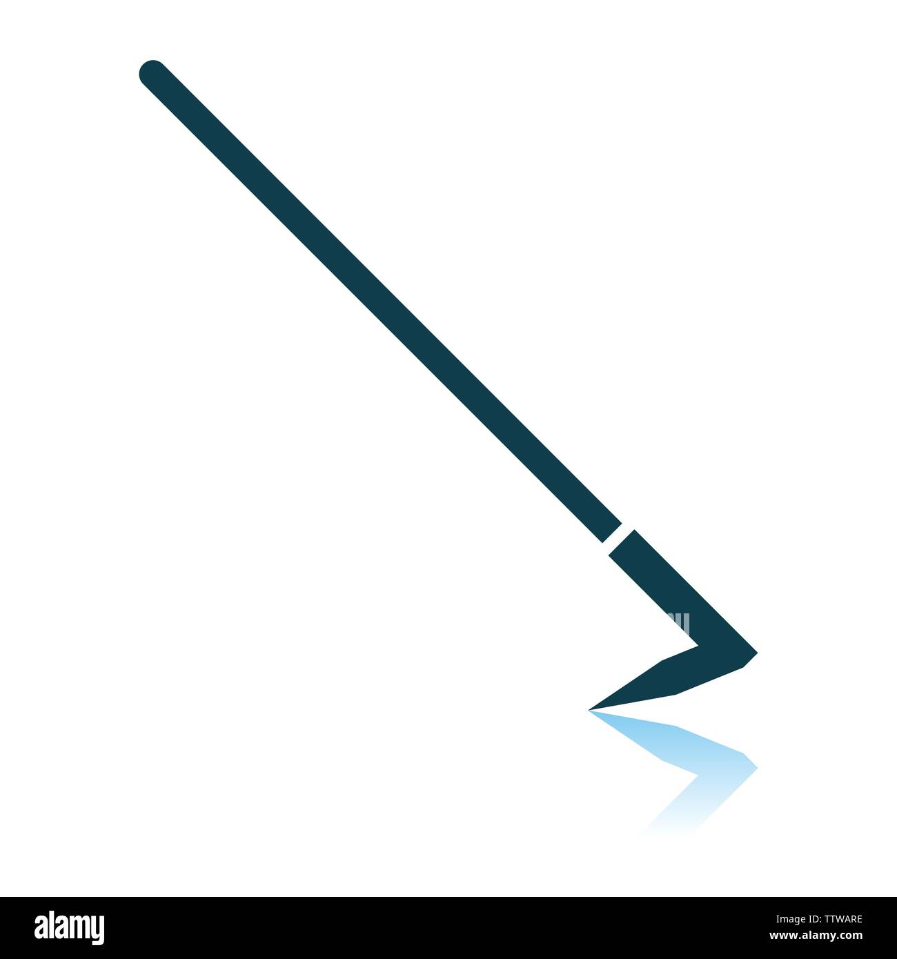 Hoe Icon. Shadow Reflection Design. Vector Illustration Stock Vector ...