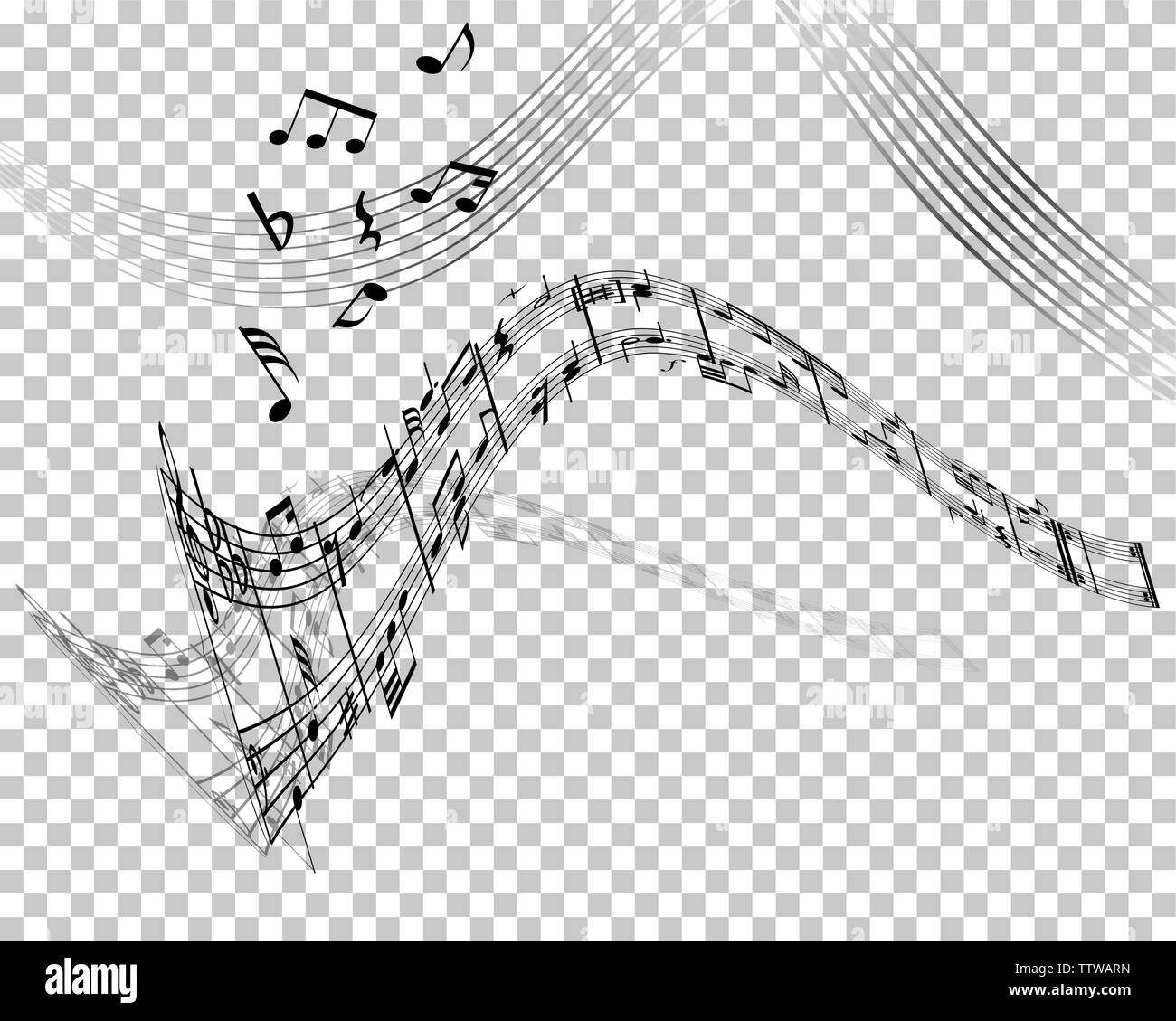 Vector Notes Design With Transparency Grid on Back. Vector Illustration ...