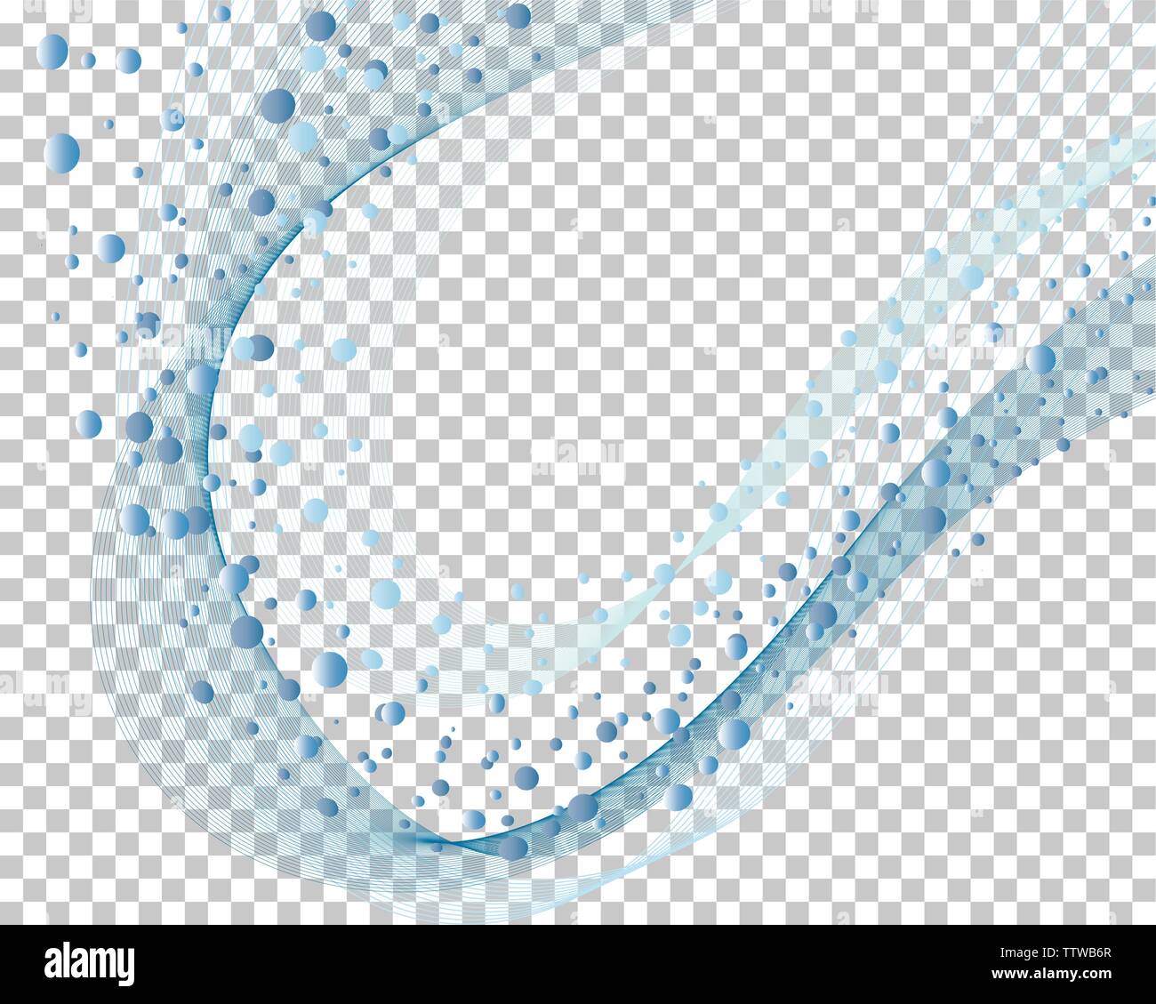 Abstract water background with transparency grid on back. Vector ...