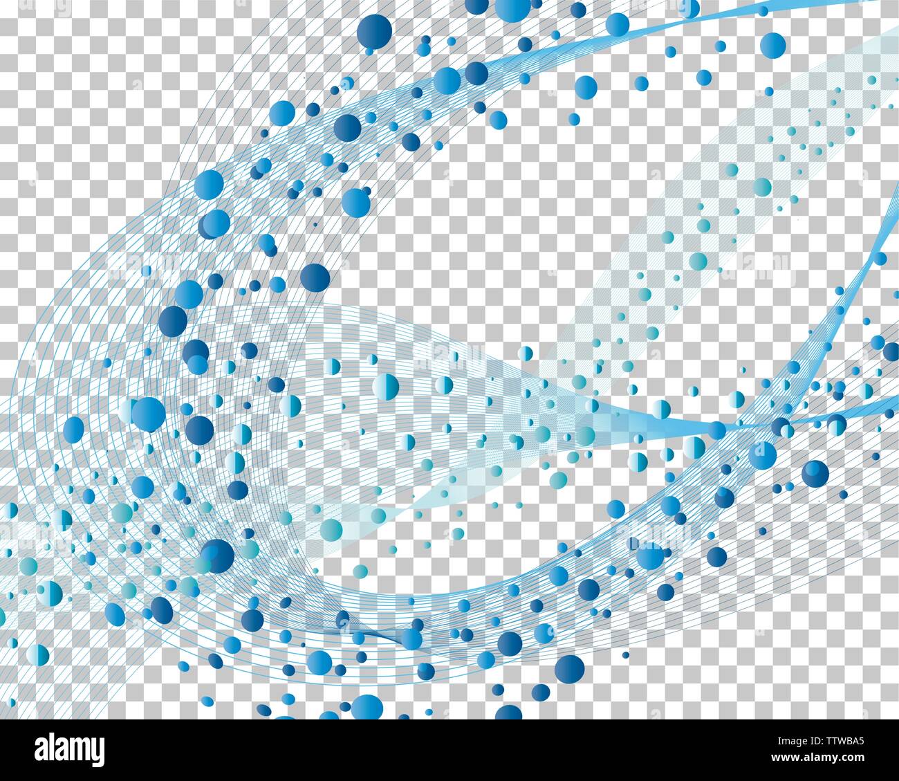 Abstract water background with transparency grid on back. Vector ...