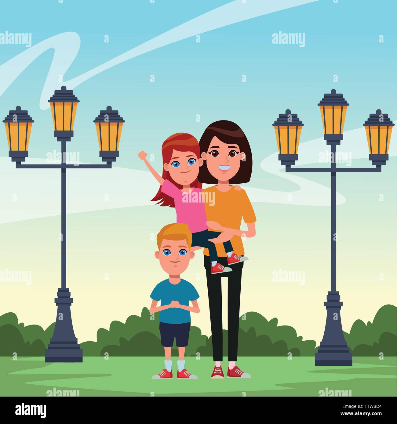 family avatar cartoon character portrait Stock Vector Image & Art - Alamy