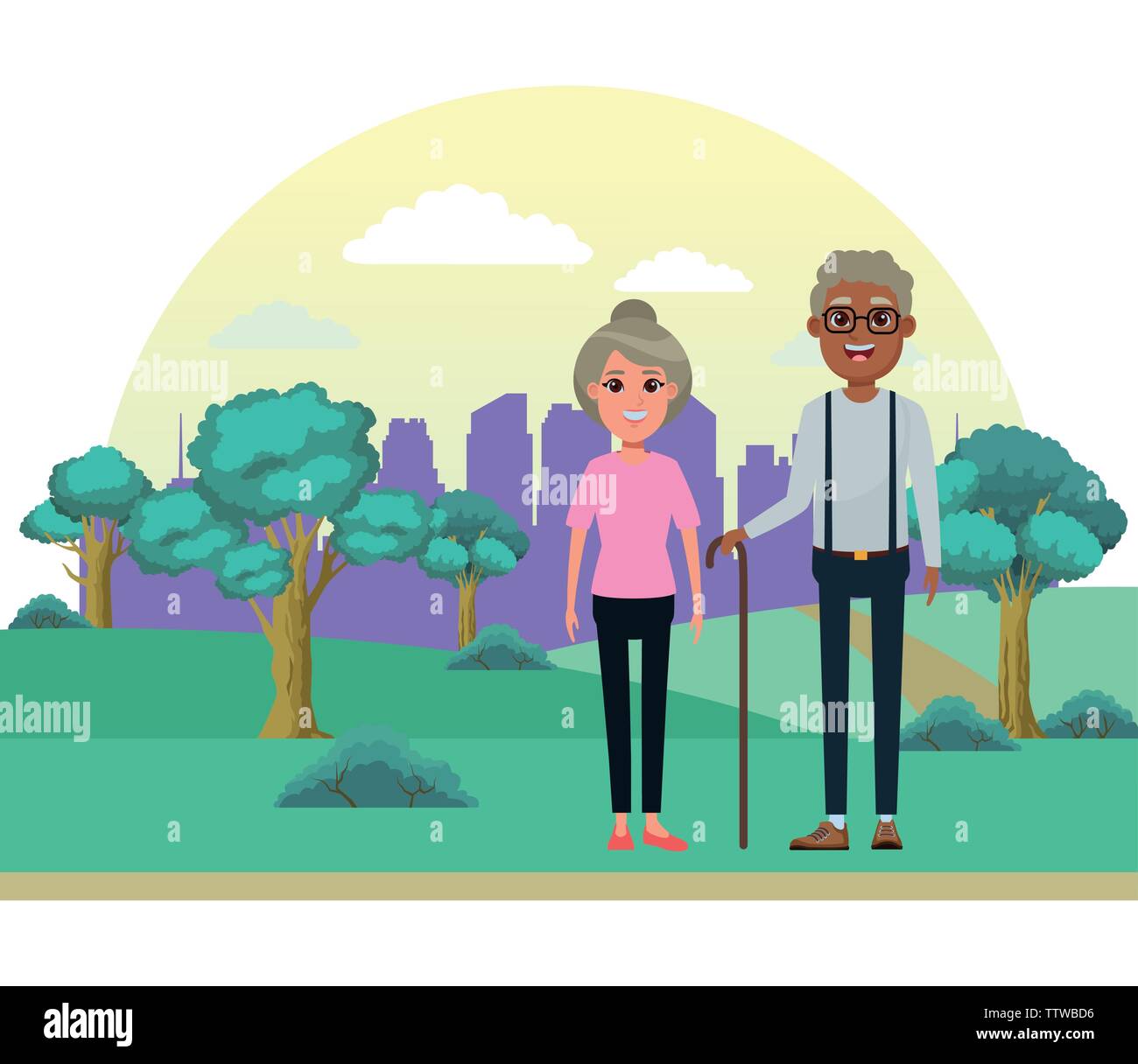 elderly people avatar cartoon character Stock Vector Image & Art - Alamy