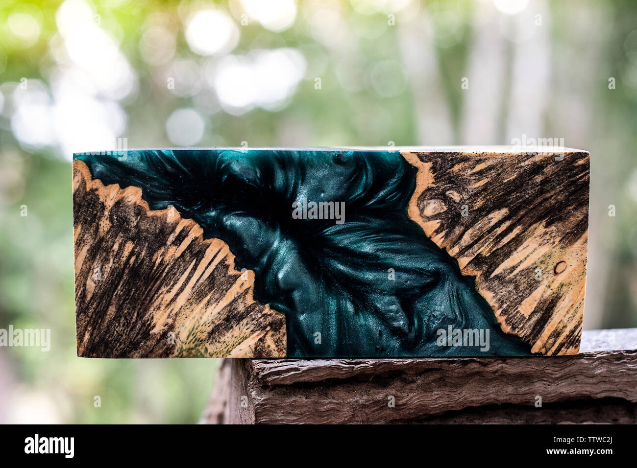 Casting resin burl wood Stock Photo - Alamy