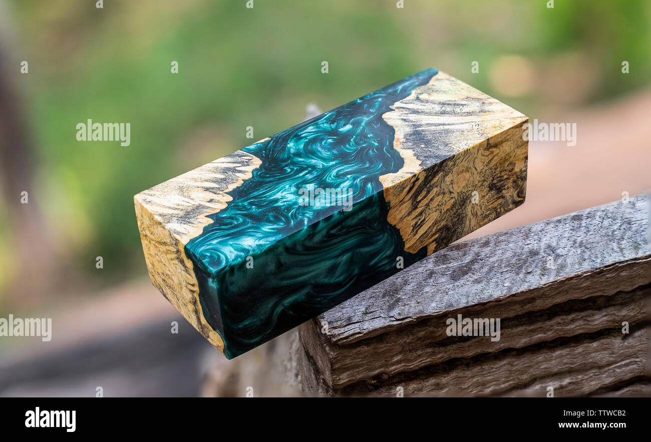 Casting resin burl wood Stock Photo - Alamy