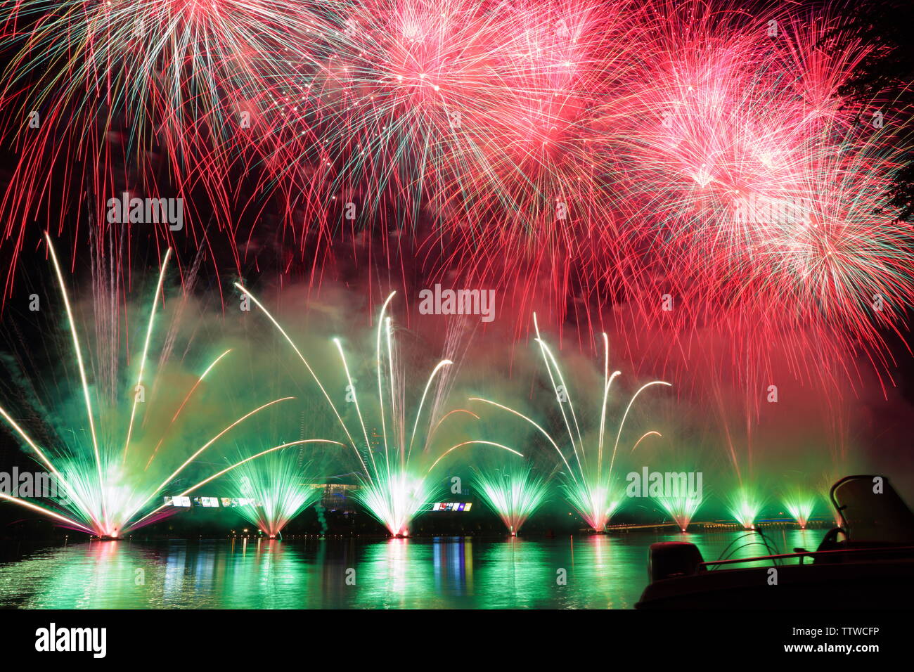Hun River fireworks ---Canon 5DS Stock Photo - Alamy