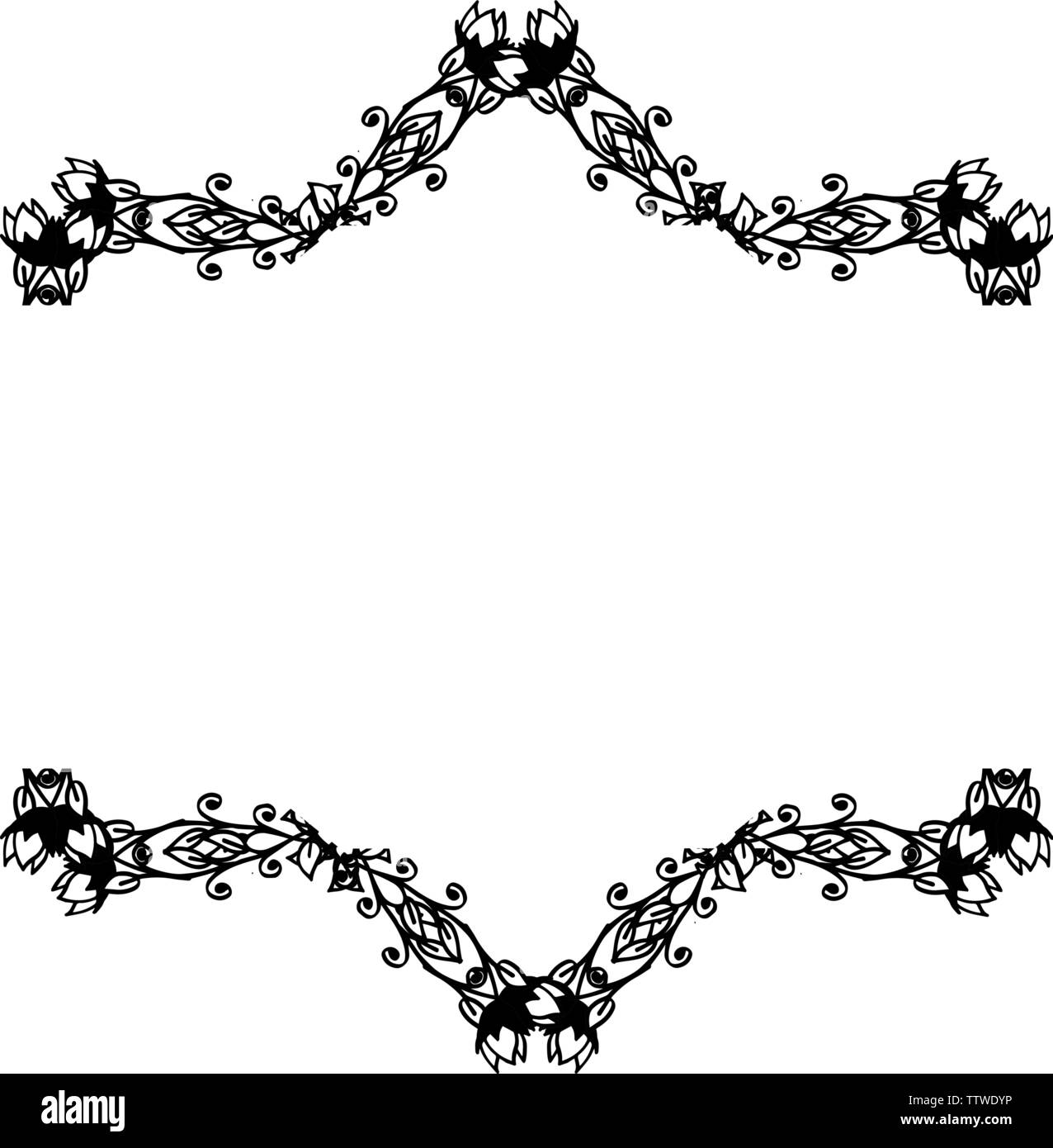 Vector illustration various modern flower frame for banner design hand ...