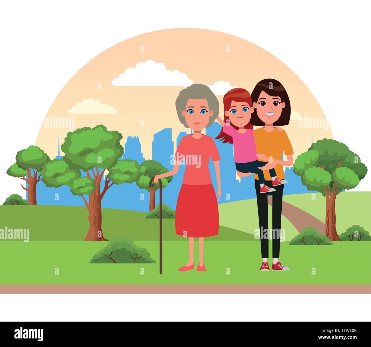 family avatar cartoon character portrait Stock Vector Image & Art - Alamy