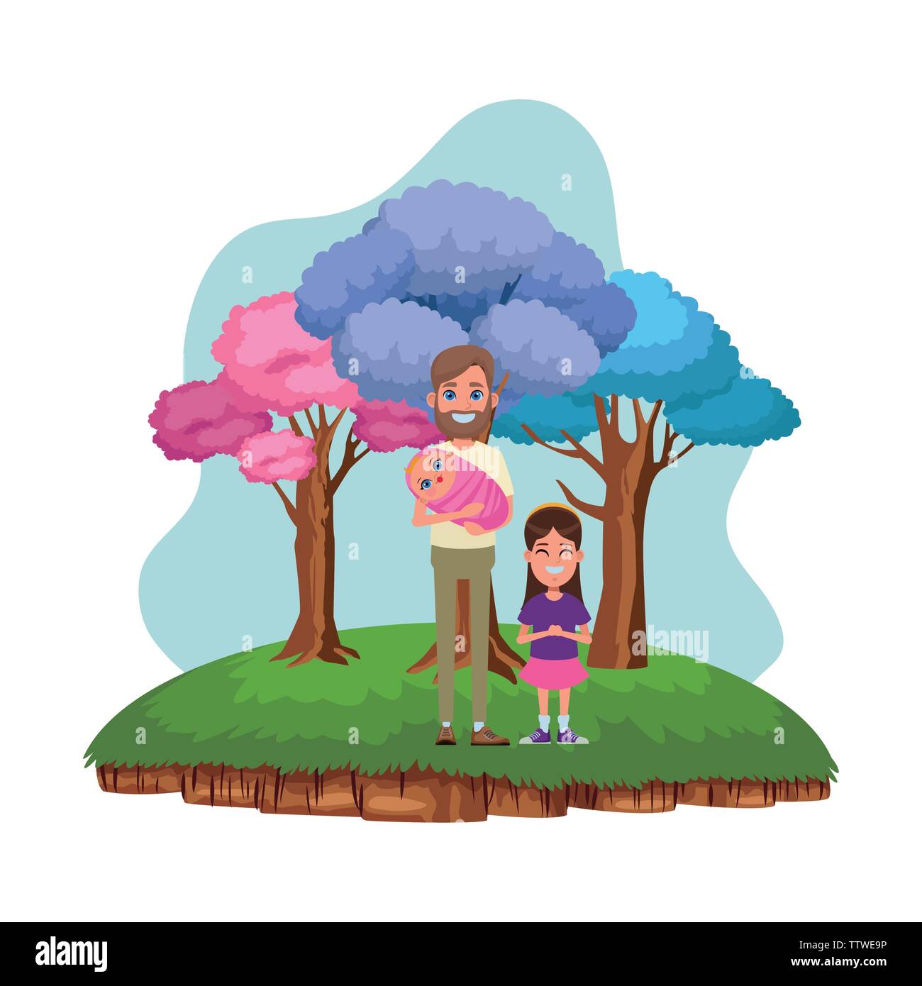 family avatar cartoon character portrait Stock Vector Image & Art - Alamy