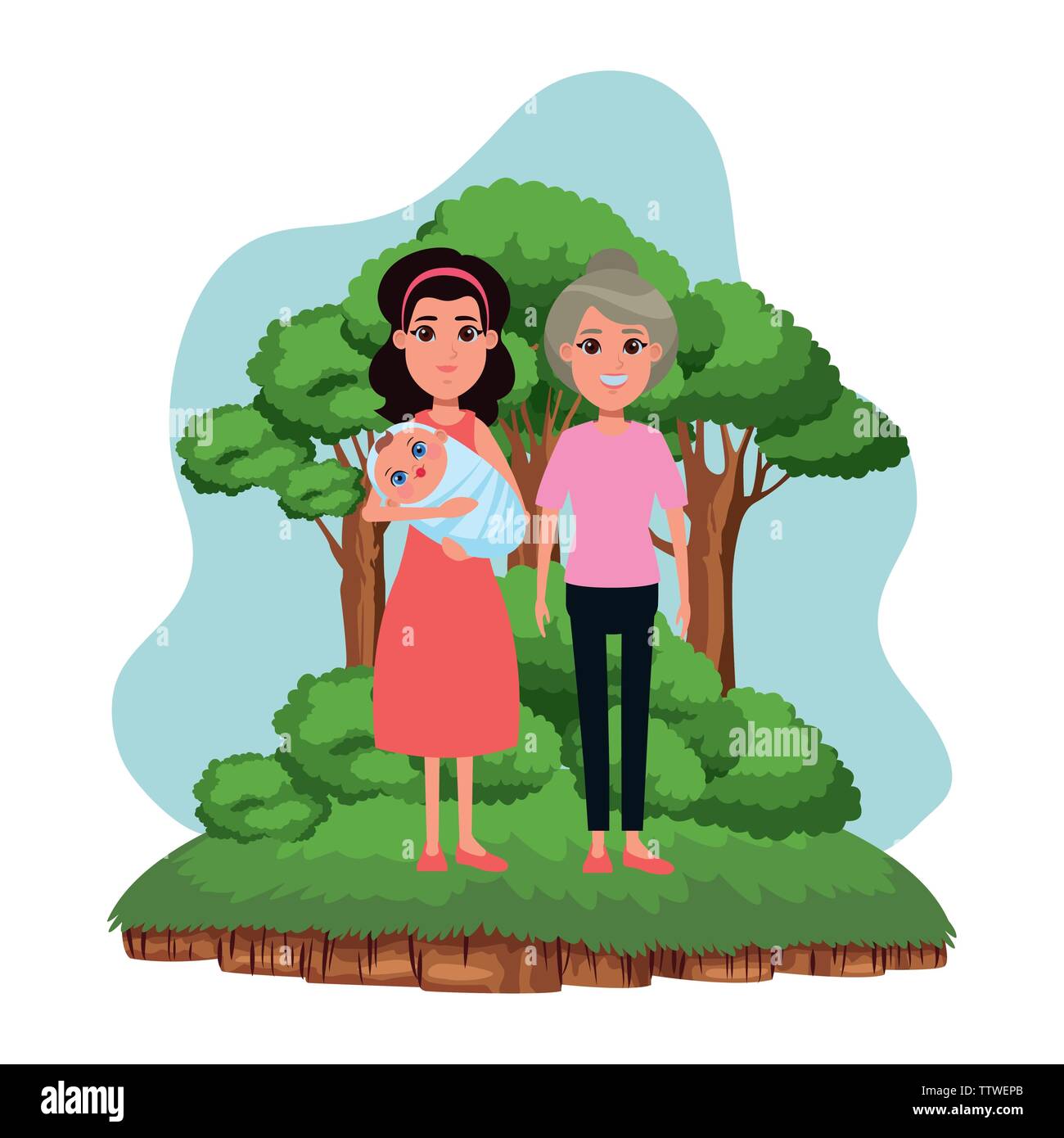 family avatar cartoon character portrait Stock Vector Image & Art - Alamy