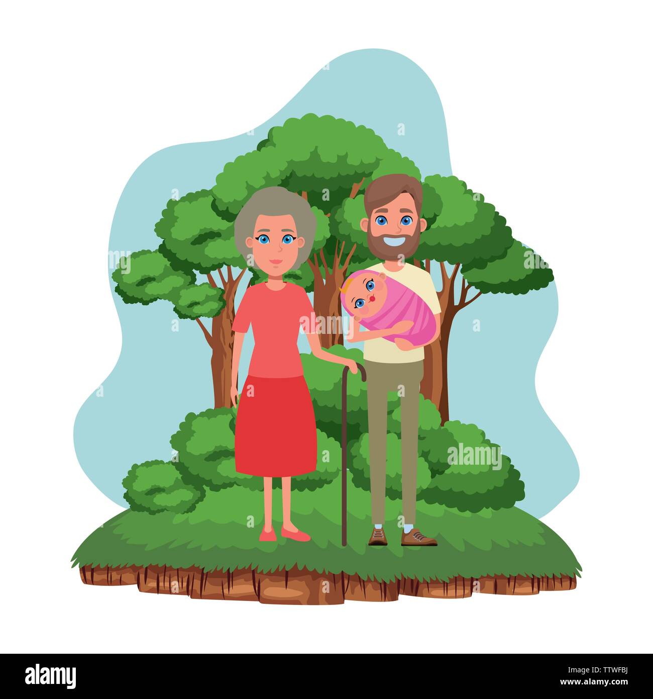 family avatar cartoon character portrait Stock Vector Image & Art - Alamy