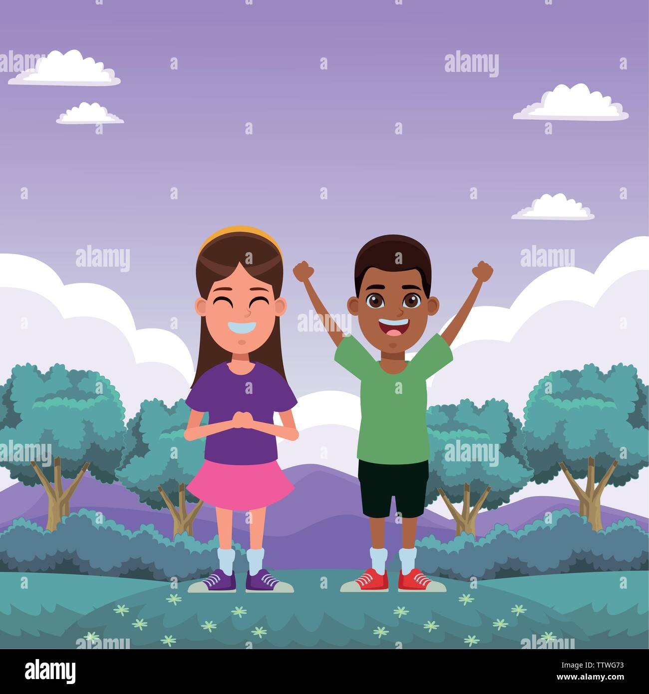 children avatar cartoon character portrait Stock Vector Image & Art - Alamy