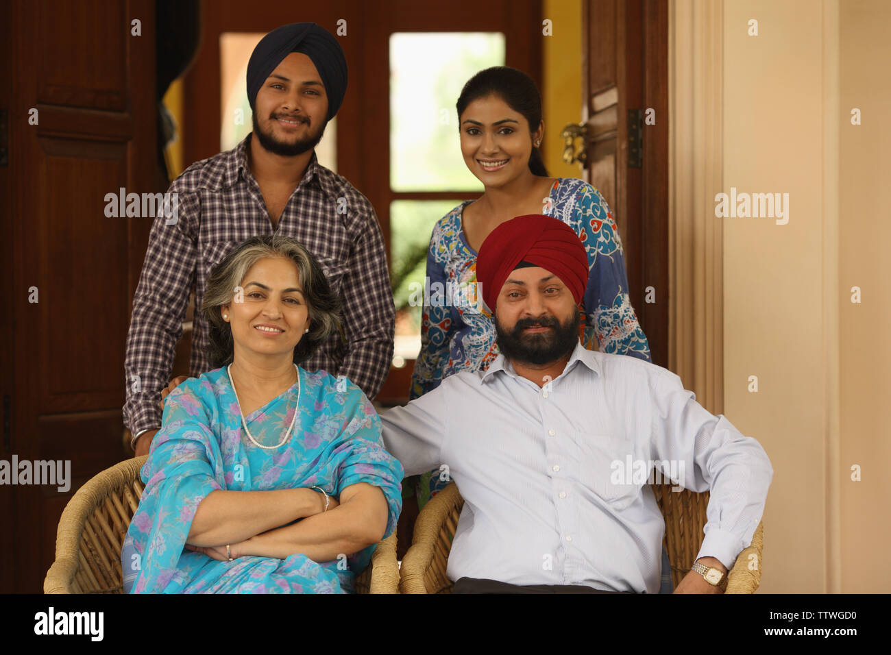 Portrait of a sardar family Stock Photo - Alamy