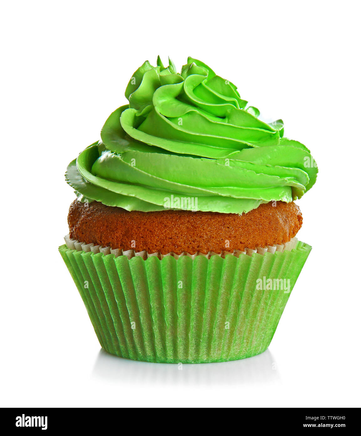 Fresh tasty cupcake isolated on white Stock Photo - Alamy