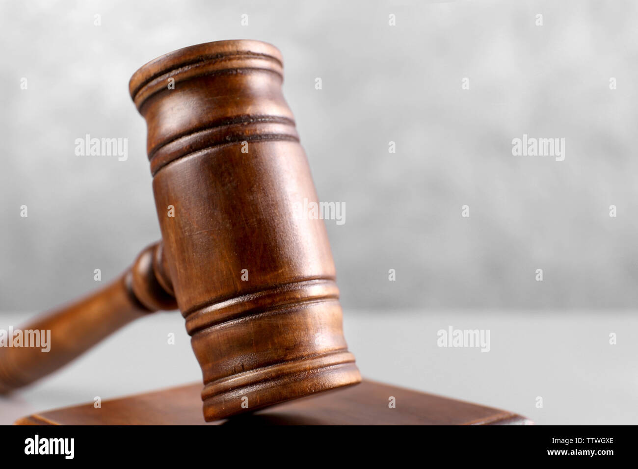 Judge's gavel and sound block, closeup Stock Photo - Alamy