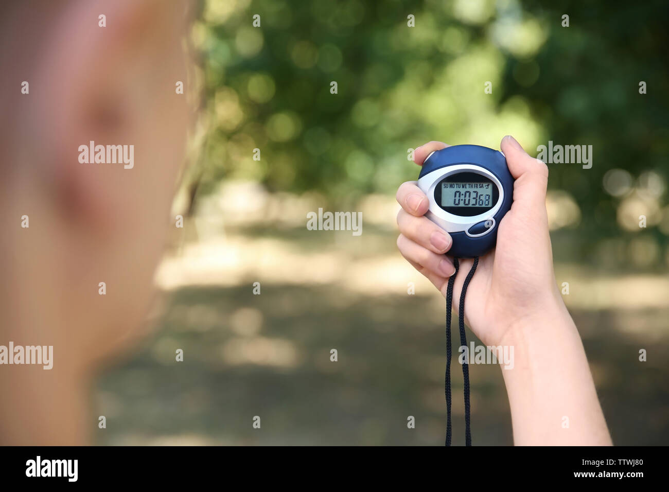 Digital Stopwatch In Hand