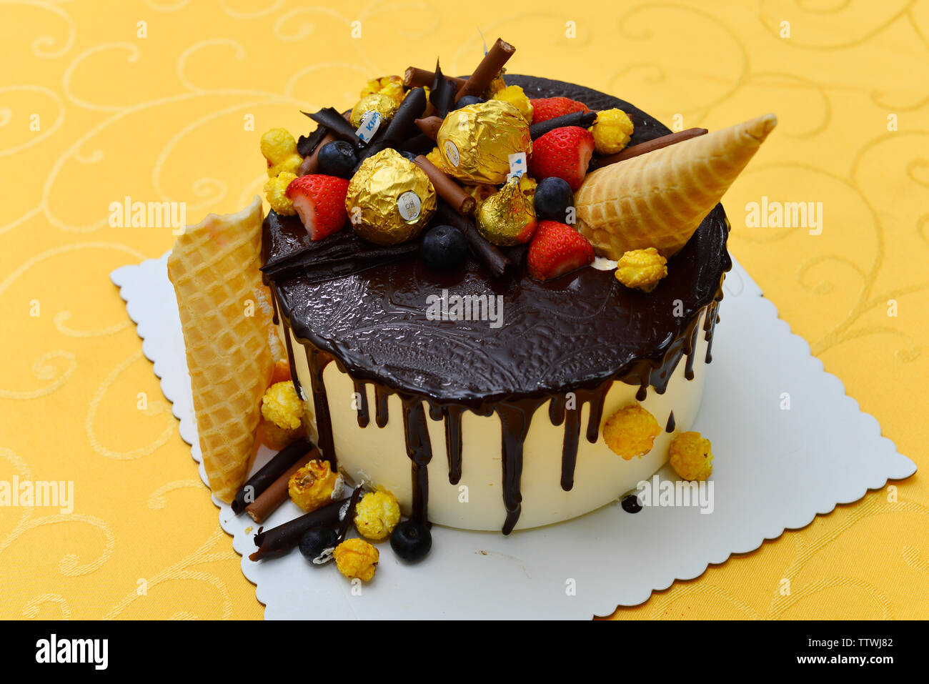 Cake West Pastry Birthday Cake Dessert Dessert Afternoon Tea Stock