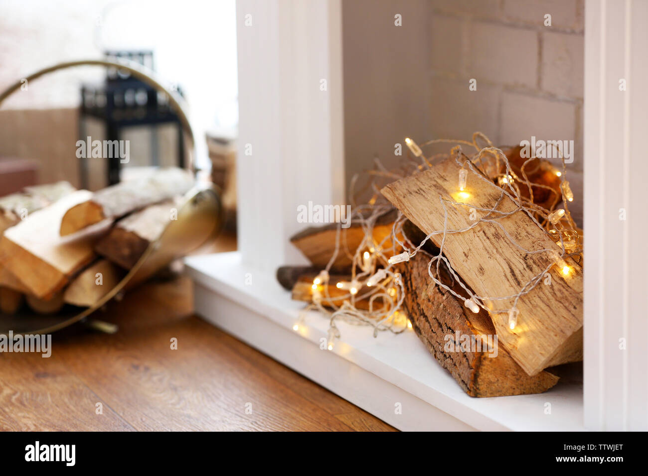 Fairy lights in woods hi-res stock photography and images - Alamy