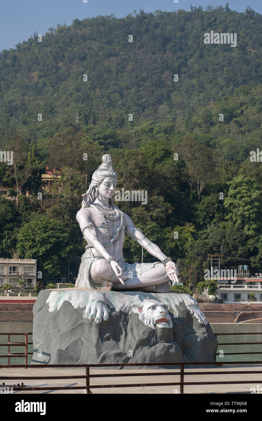 Lord Shiva Statue On The Ganges