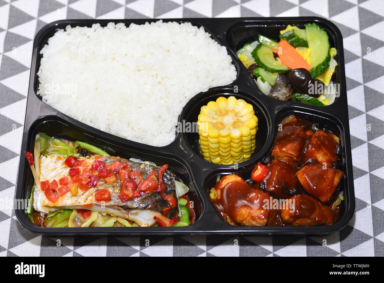 Fast food package, high-speed rail Stock Photo - Alamy