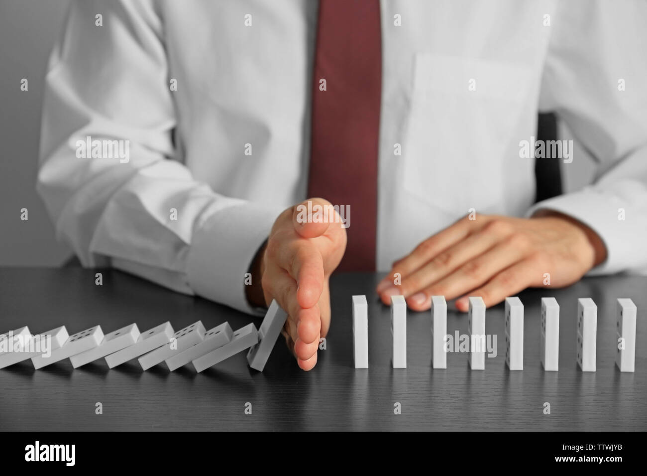 Toppling blocks hi-res stock photography and images - Alamy