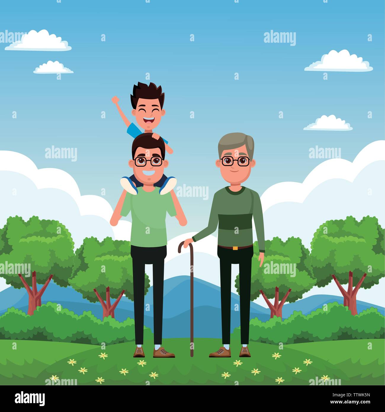 family avatar cartoon character portrait Stock Vector Image & Art - Alamy