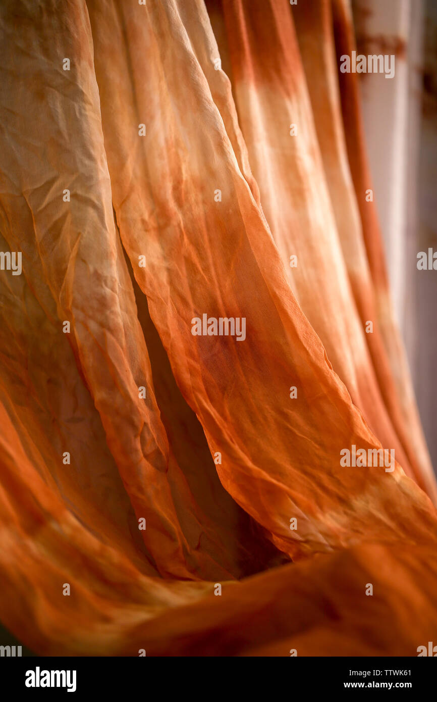 Hand stroking soft silk and fabric Stock Photo - Alamy