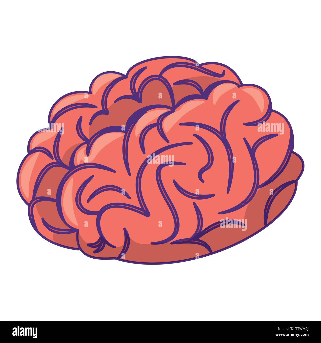 Human brain intelligence symbol cartoon isolated Stock Vector Image & Art - Alamy