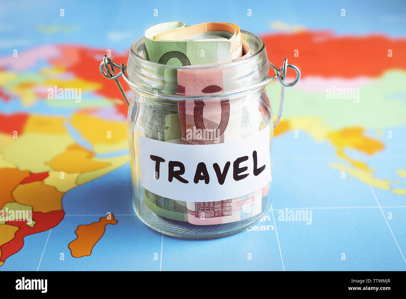 Banknotes world map hi-res stock photography and images - Alamy