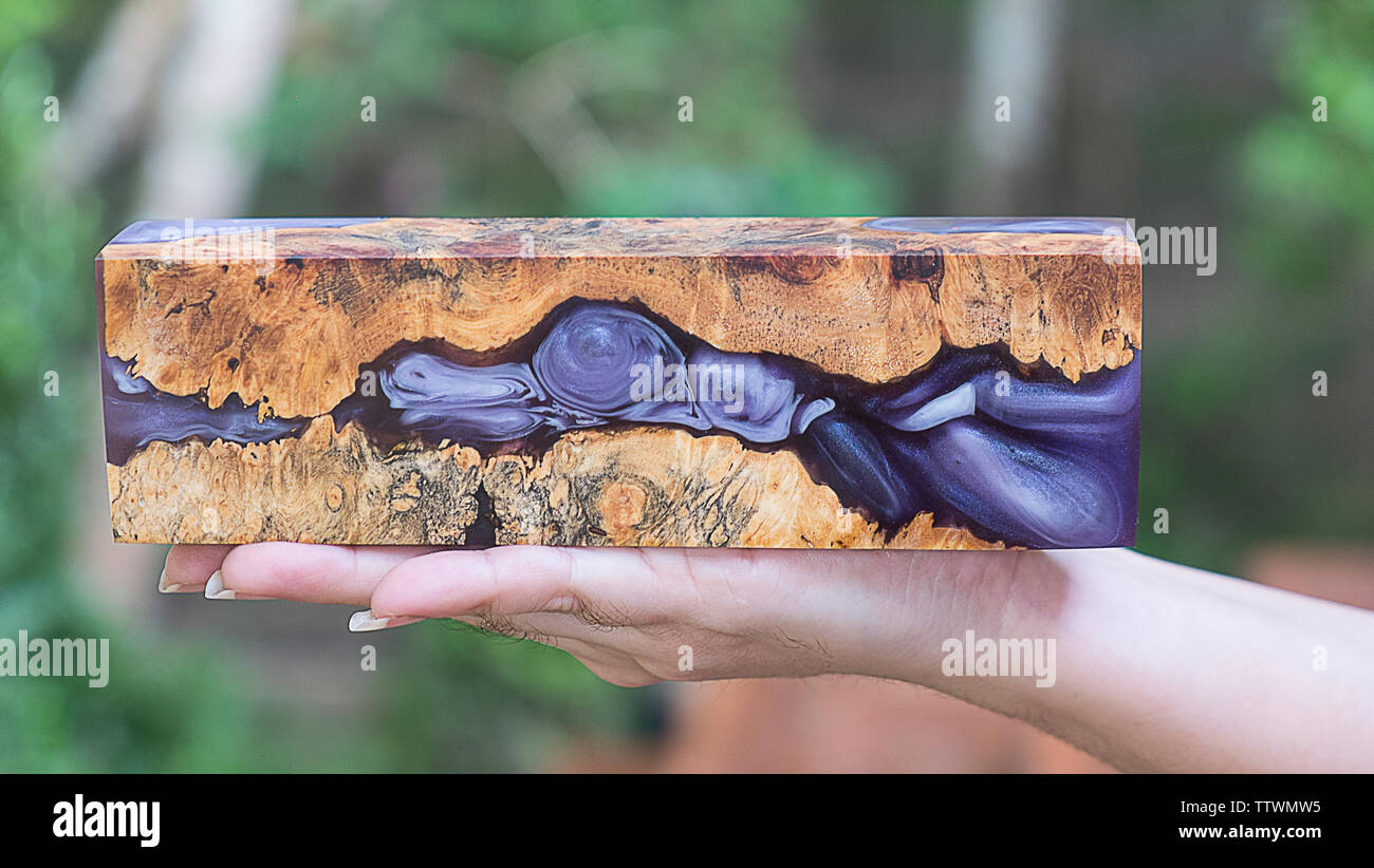 casting epoxy resin burl wood abstract background Stock Photo - Alamy